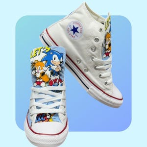 Sonic Tails Converse Shoes Birthday Toddler Sneaker by Hallwayz Designs ...