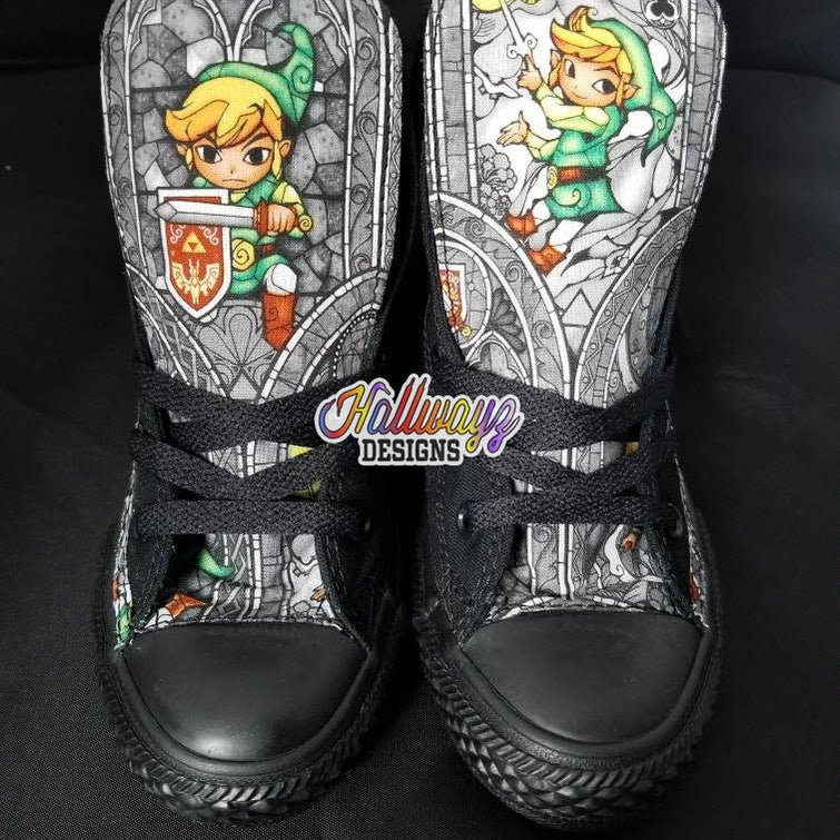 Custom Legend of Zelda Converse Shoes Birthday Sneaker Anime Cosplay ...