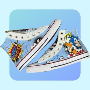 Sonic Tails Converse Shoes Birthday Toddler Sneaker by Hallwayz Designs ...