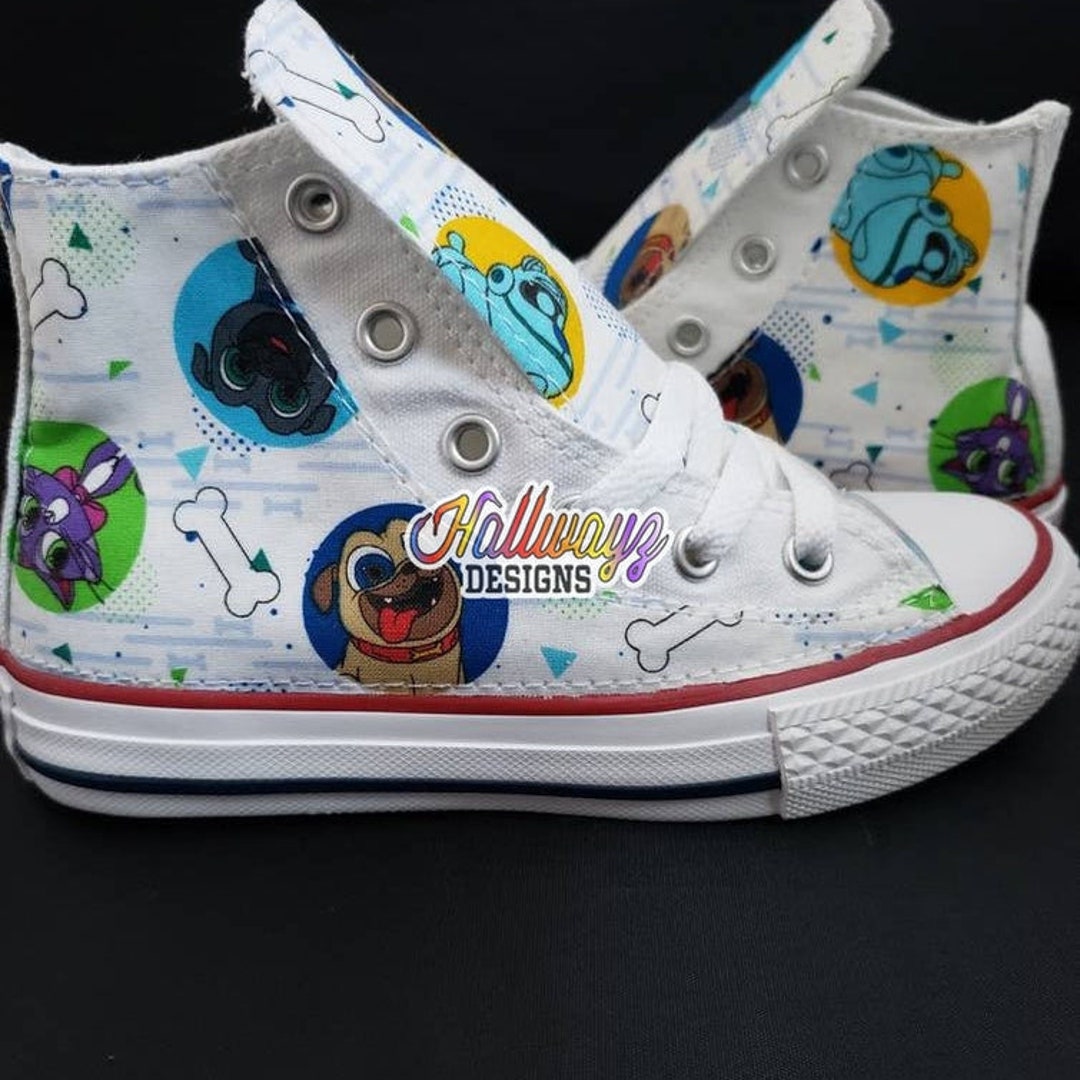 White Puppy Dog Pals Custom Converse Shoes, Puppy Dog Pal Birthday ...