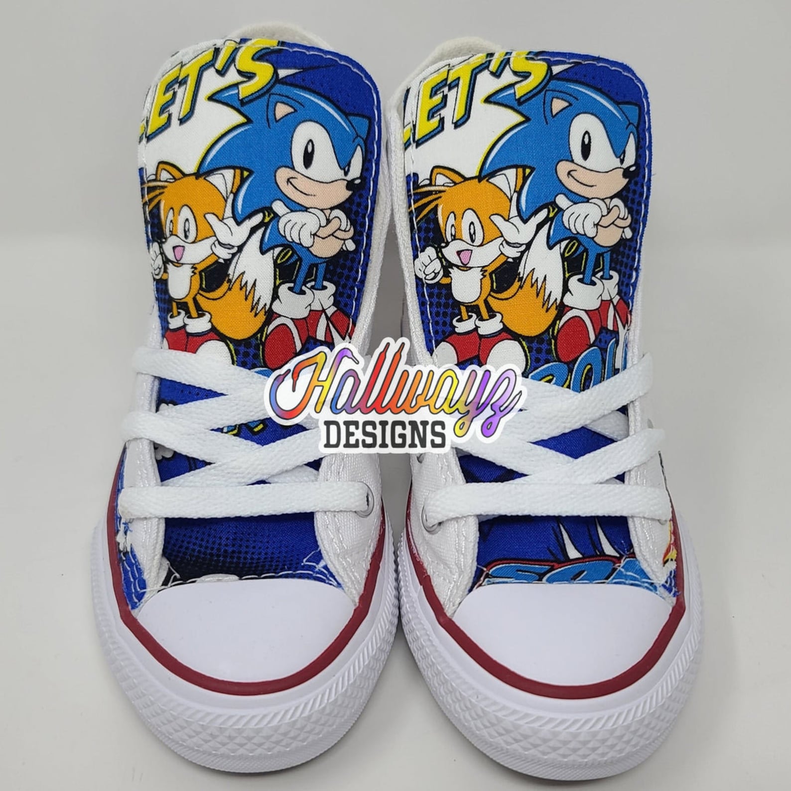 Custom Sonic & Tails Converse: Personalized Birthday Sneakers - Etsy