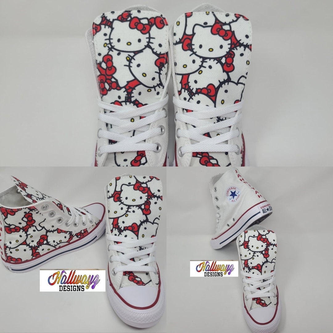 Custom Hello Kitty Converse Shoes Birthday Sneaker Personalized Unisex ...