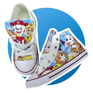 Custom Paw Patrol Converse Sneakers: Handmade Birthday Gift - Etsy
