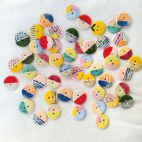 Ceramic Buttons - Etsy