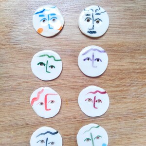 Set of 6 Ceramic Buttons, Clay, Handmade Buttons - Etsy