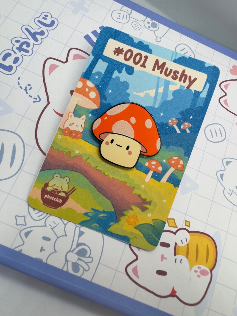 Cute Mushroom Hard Enamel Pin - Etsy