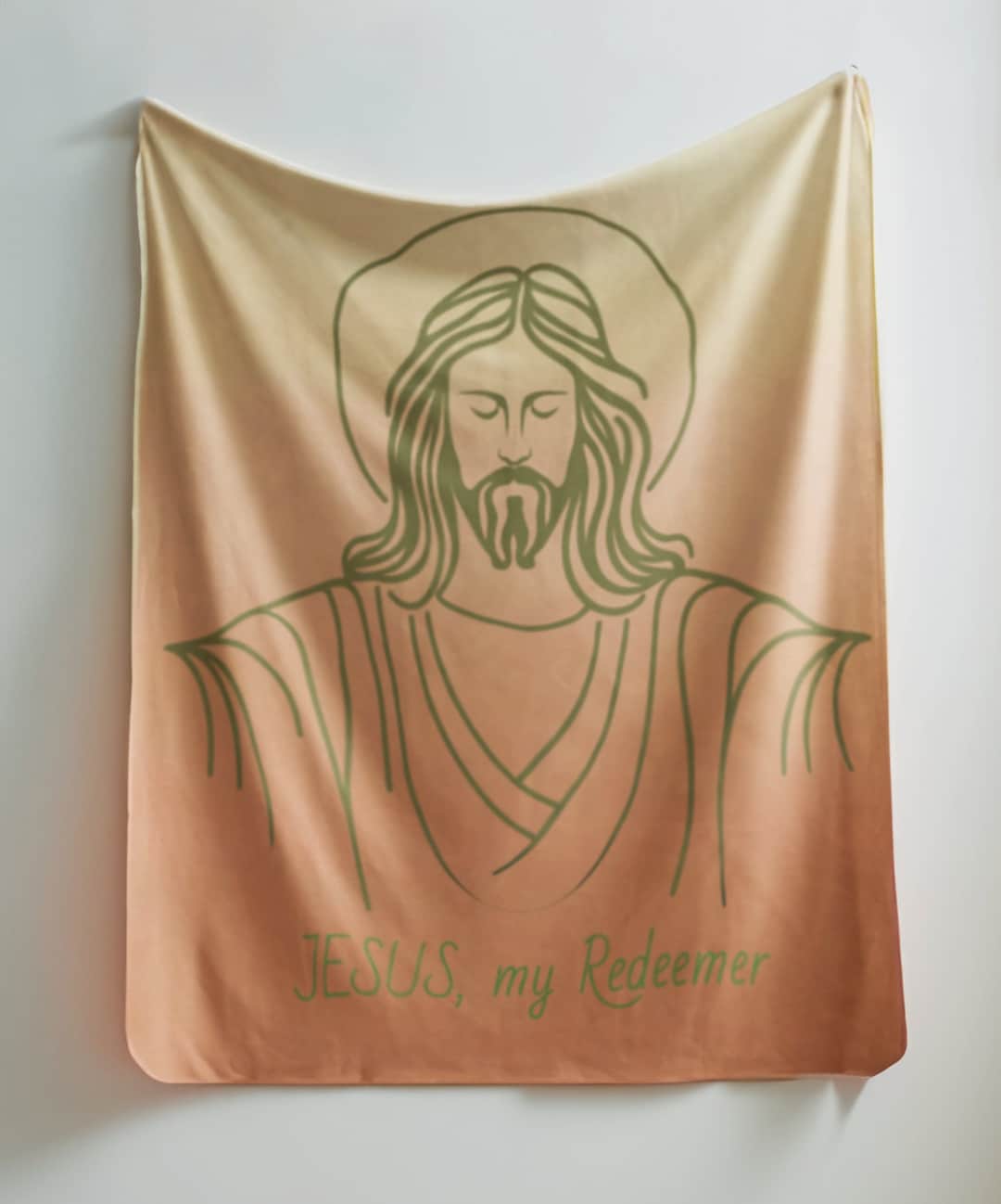 Jesus My Redeemer, Jesus in Our Home, Faith Plush Blanket, God Plush ...