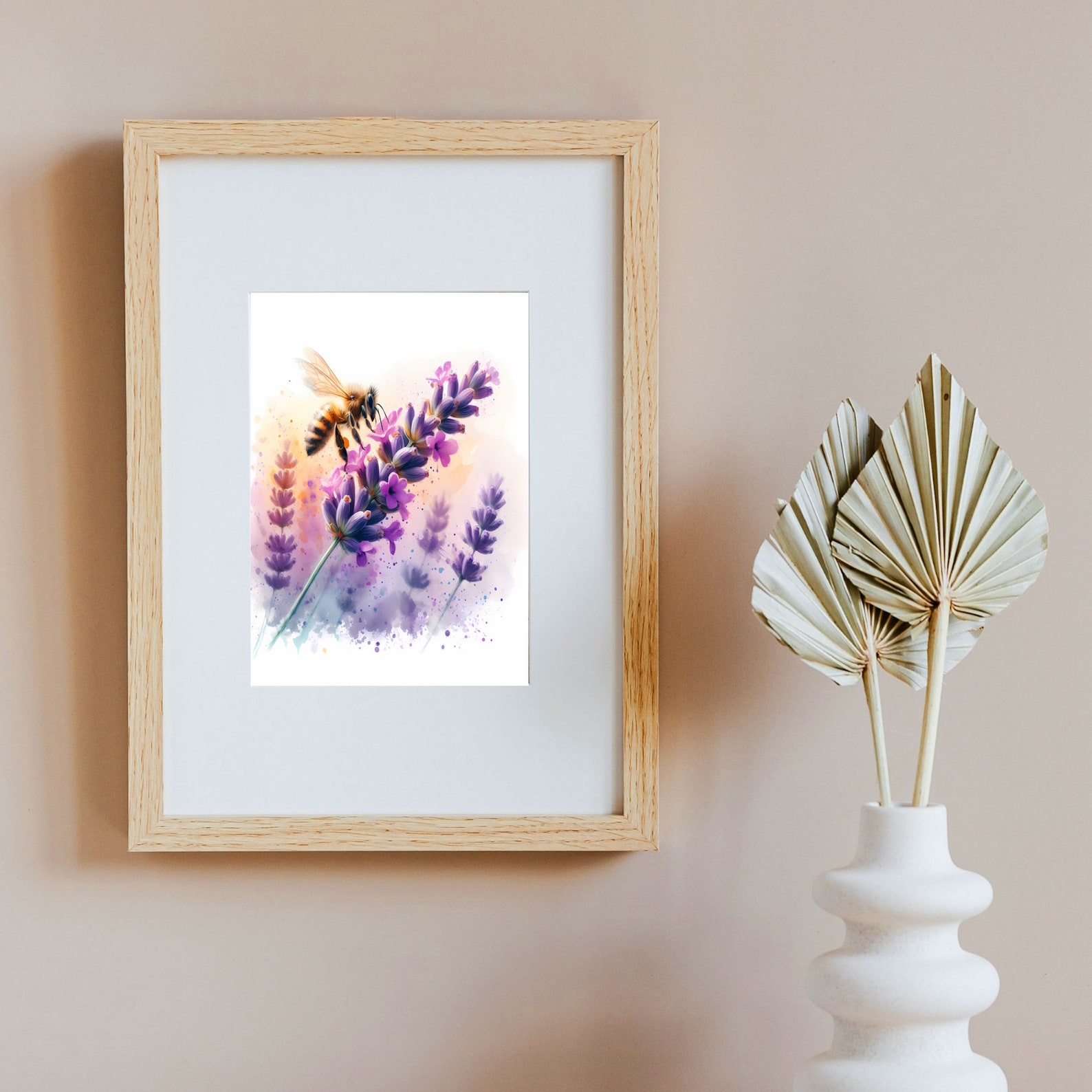 Honeybee Print, Spring Decor, Watercolor Bee, Home Decor, Farmhouse ...