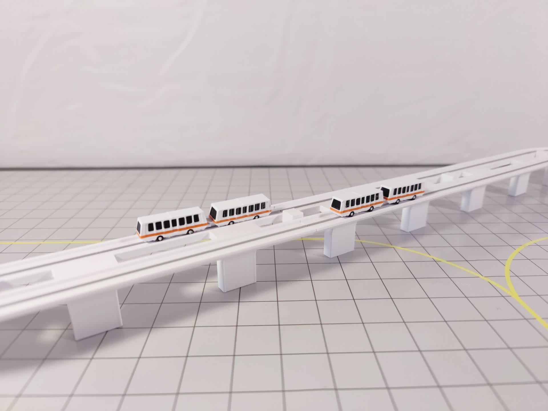Airport APM AUTOMATED People Mover Sky Train Model 1:400 Scale Airport ...