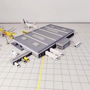 CARGO TERMINAL Building Facility Airport Aircraft GSE Model 1:400 Scale ...