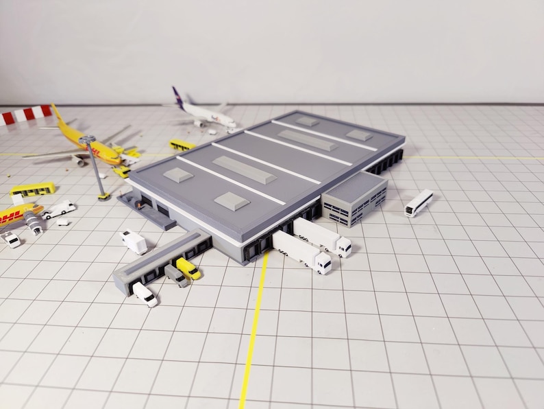 CARGO TERMINAL Building Facility Airport Aircraft GSE Model 1:400 Scale ...