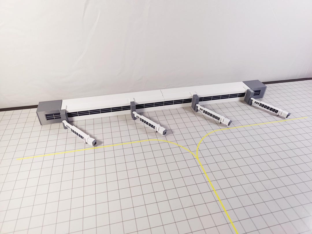 REGIONAL AIRPORT TERMINAL Building + Extending Bridges Model 1:400 ...