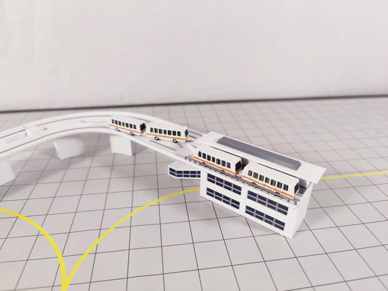 Airport APM AUTOMATED People Mover Sky Train Model 1:400 Scale Airport ...