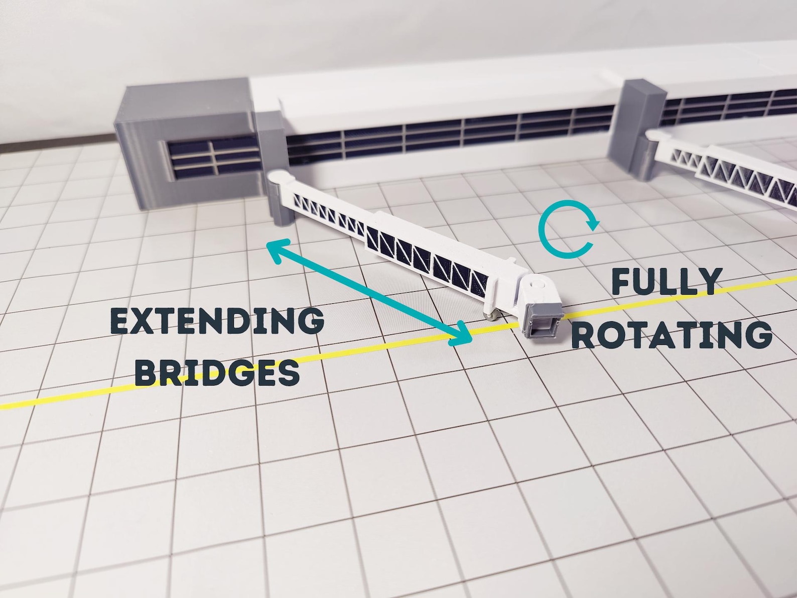 REGIONAL AIRPORT TERMINAL Building + Extending Bridges Model 1:400 ...