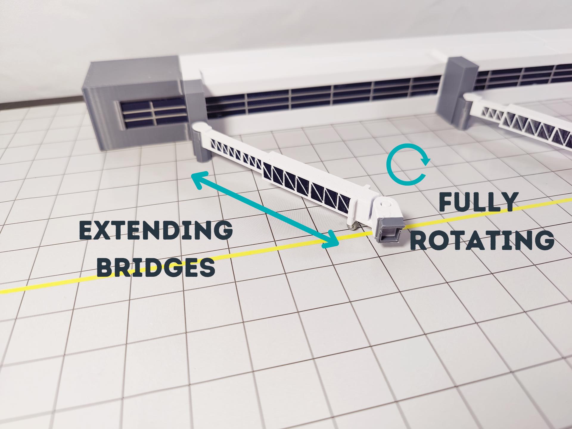 REGIONAL AIRPORT TERMINAL Building + Extending Bridges Model 1:400 ...