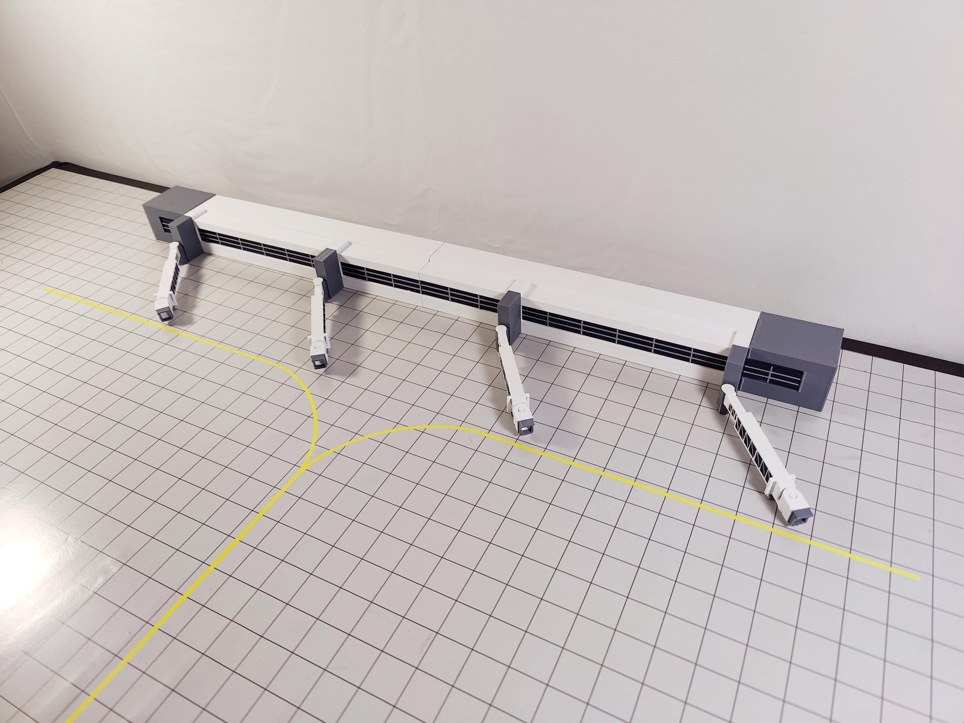 REGIONAL AIRPORT TERMINAL Building + Extending Bridges Model 1:400 ...