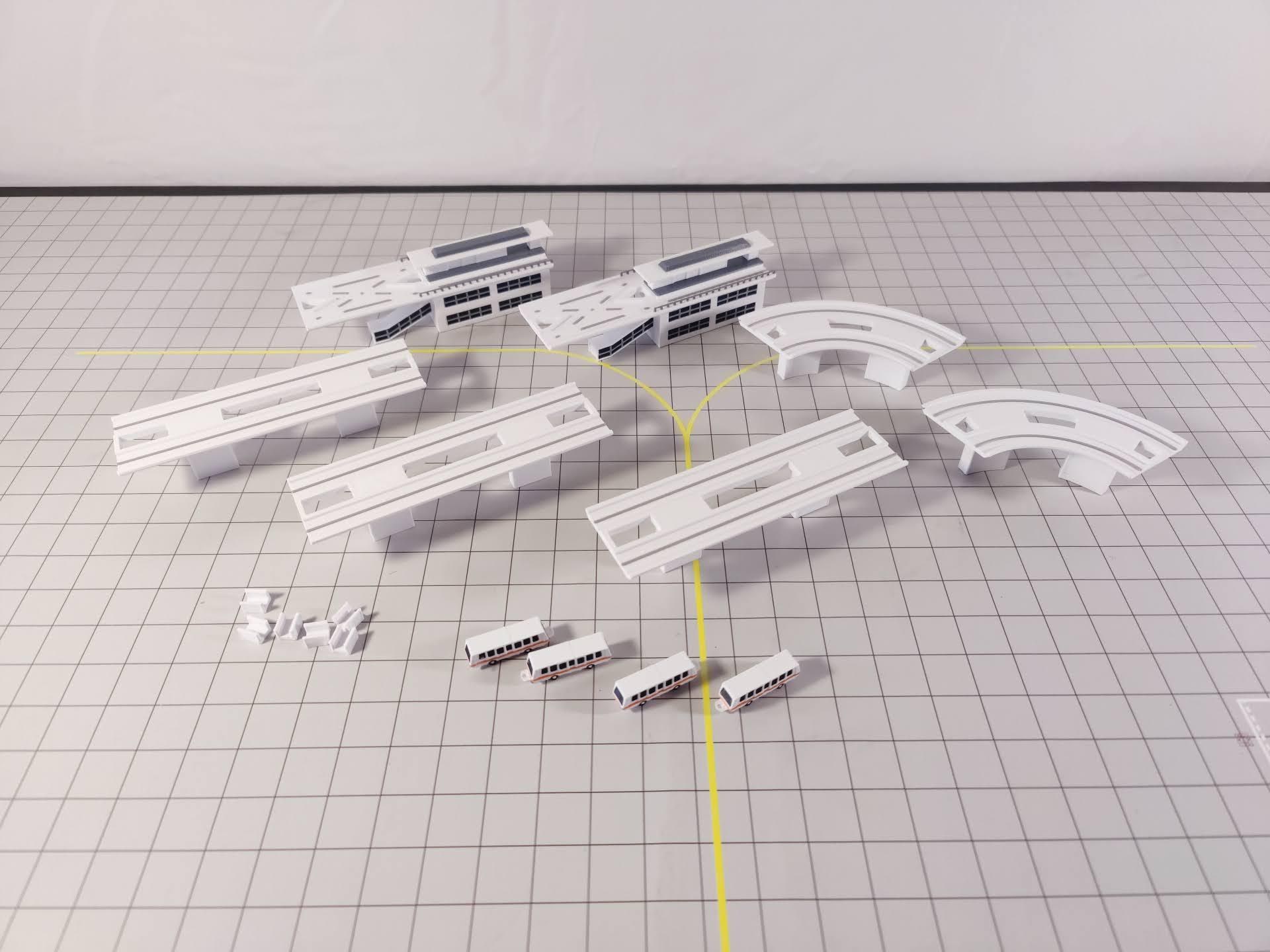 Airport APM AUTOMATED People Mover Sky Train Model 1:400 Scale Airport ...