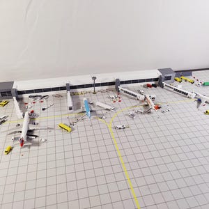 REGIONAL AIRPORT TERMINAL Building + Extending Bridges Model 1:400 ...