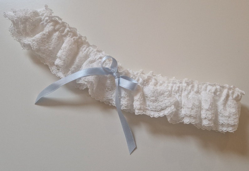 Lace 'something Blue' Wedding Garter - Etsy UK