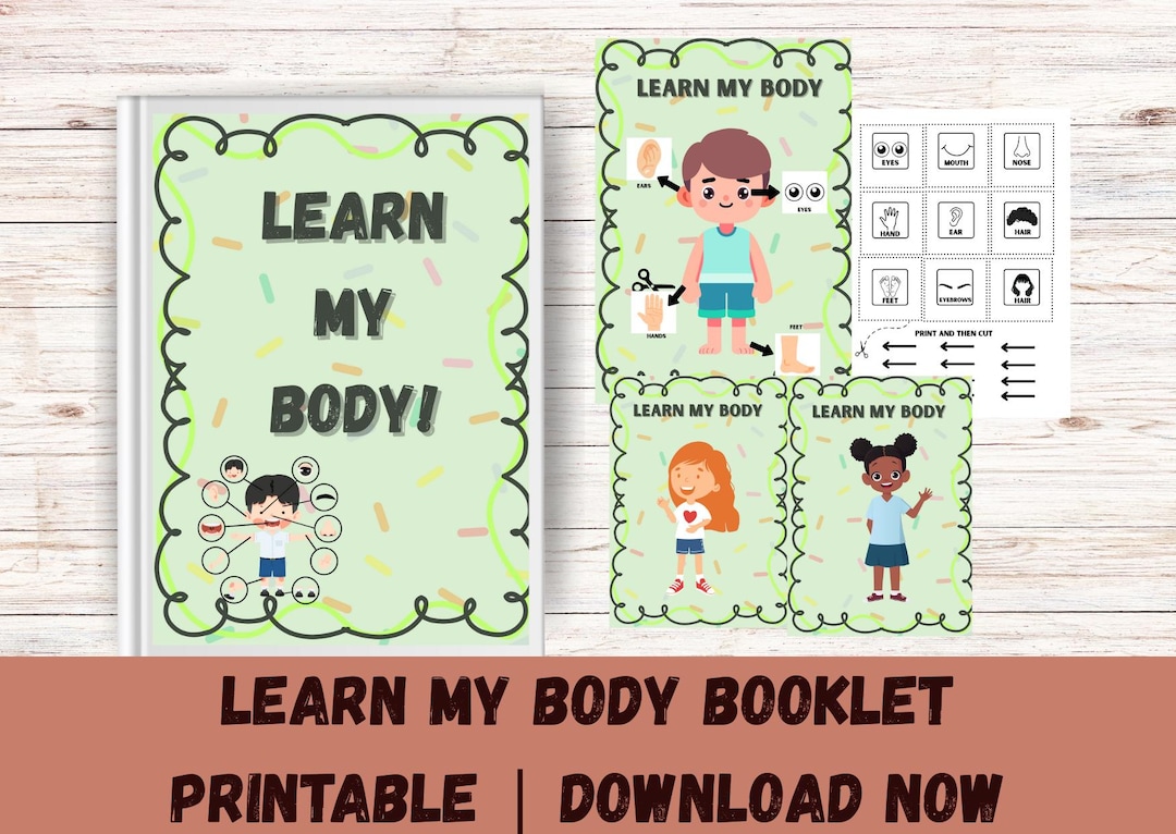 Learn My Body Parts Booklet: Educational Printable (digital Download ...