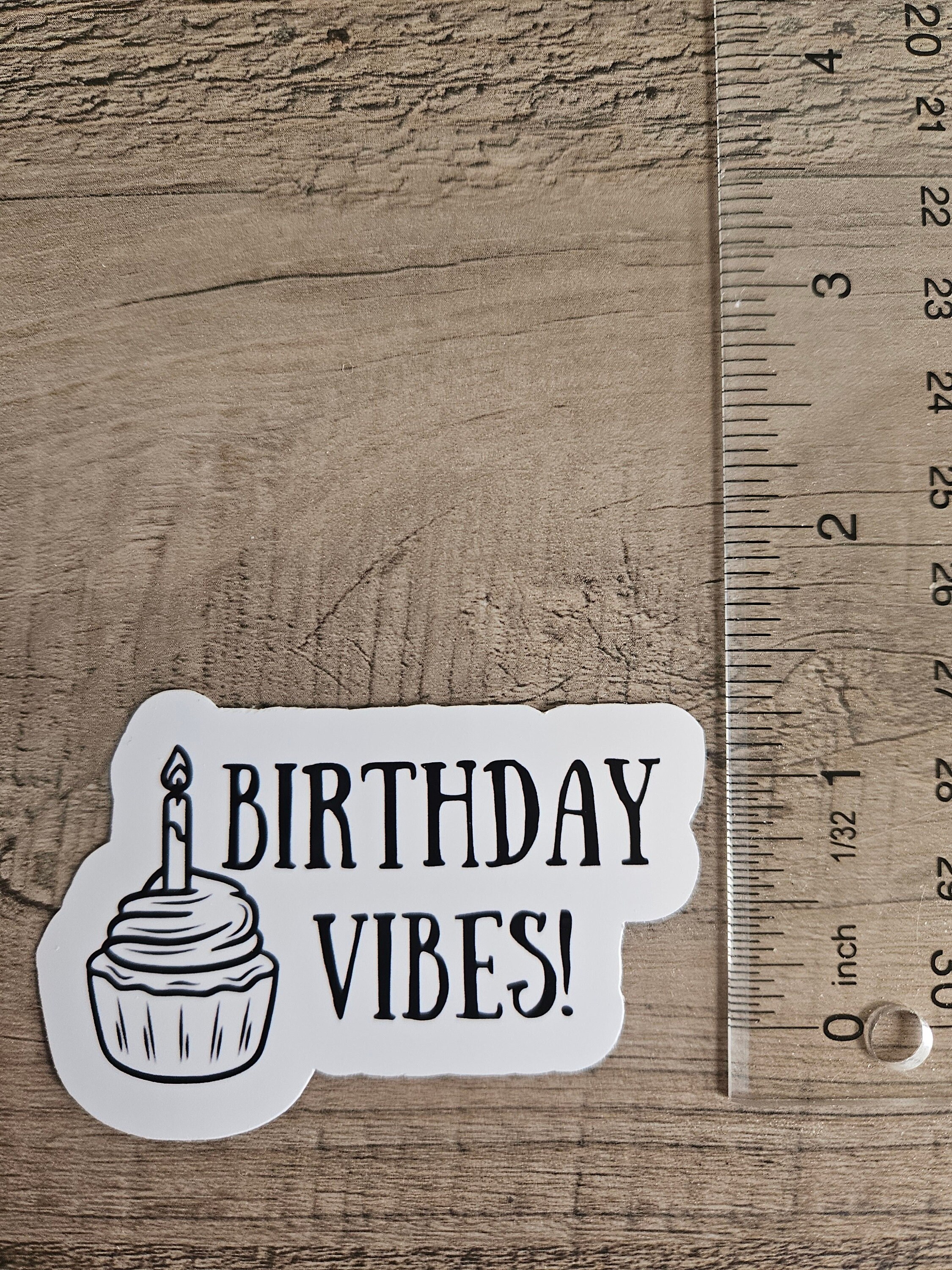 Happy Birthday Vinyl Sticker - Etsy