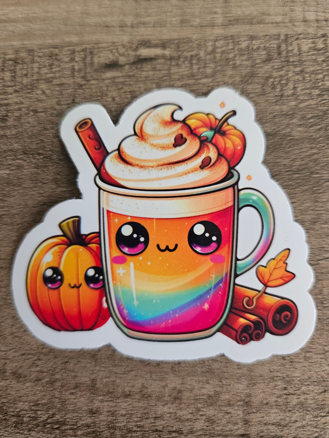 Animated Vinyl Pumpkin Spice Sticker - Etsy