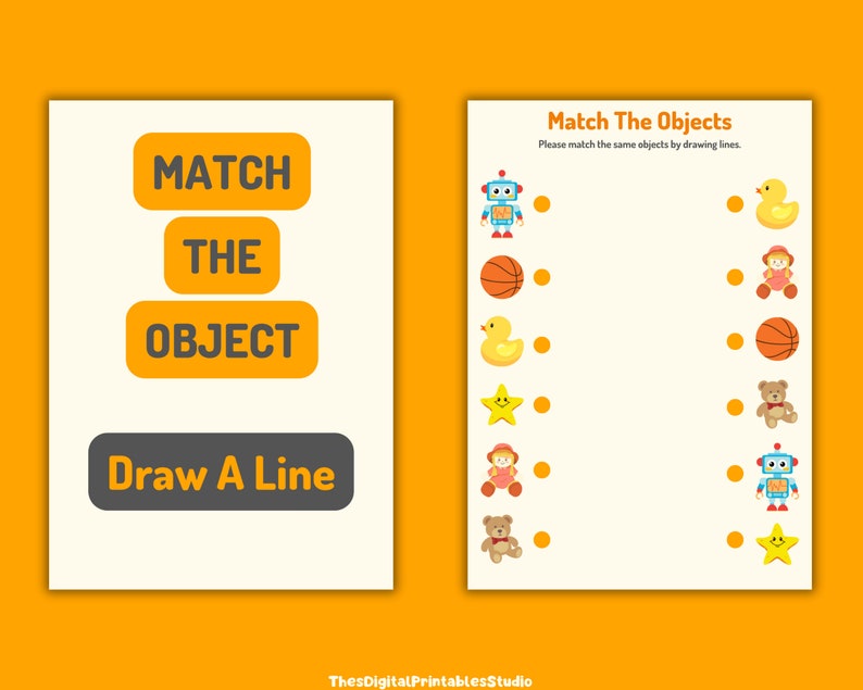 Printable Matching Worksheets, Match the Picture, Learn Matching ...