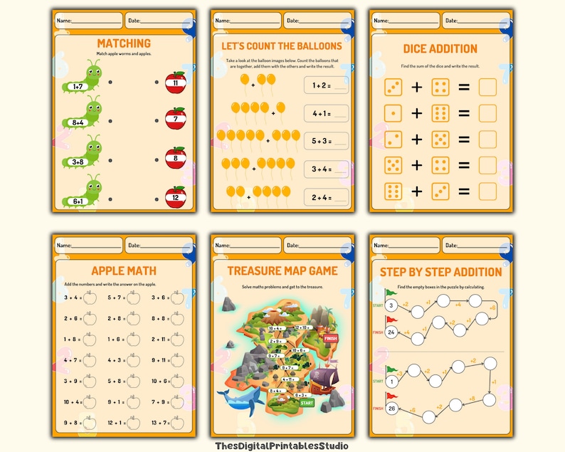 Math Worksheets Basic Math Exercises Printable Math Worksheets Addition ...