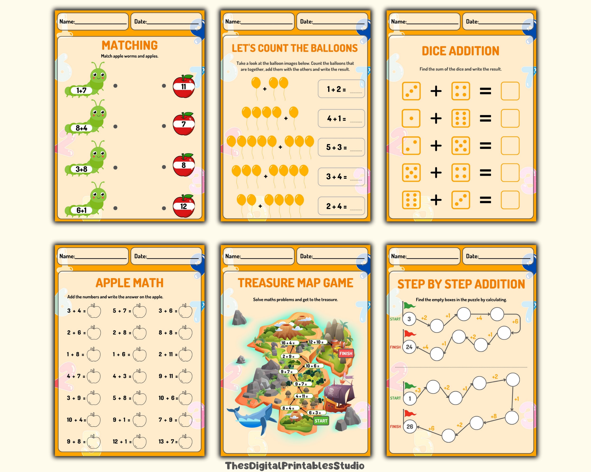 Math Worksheets Basic Math Exercises Printable Math Worksheets Addition ...