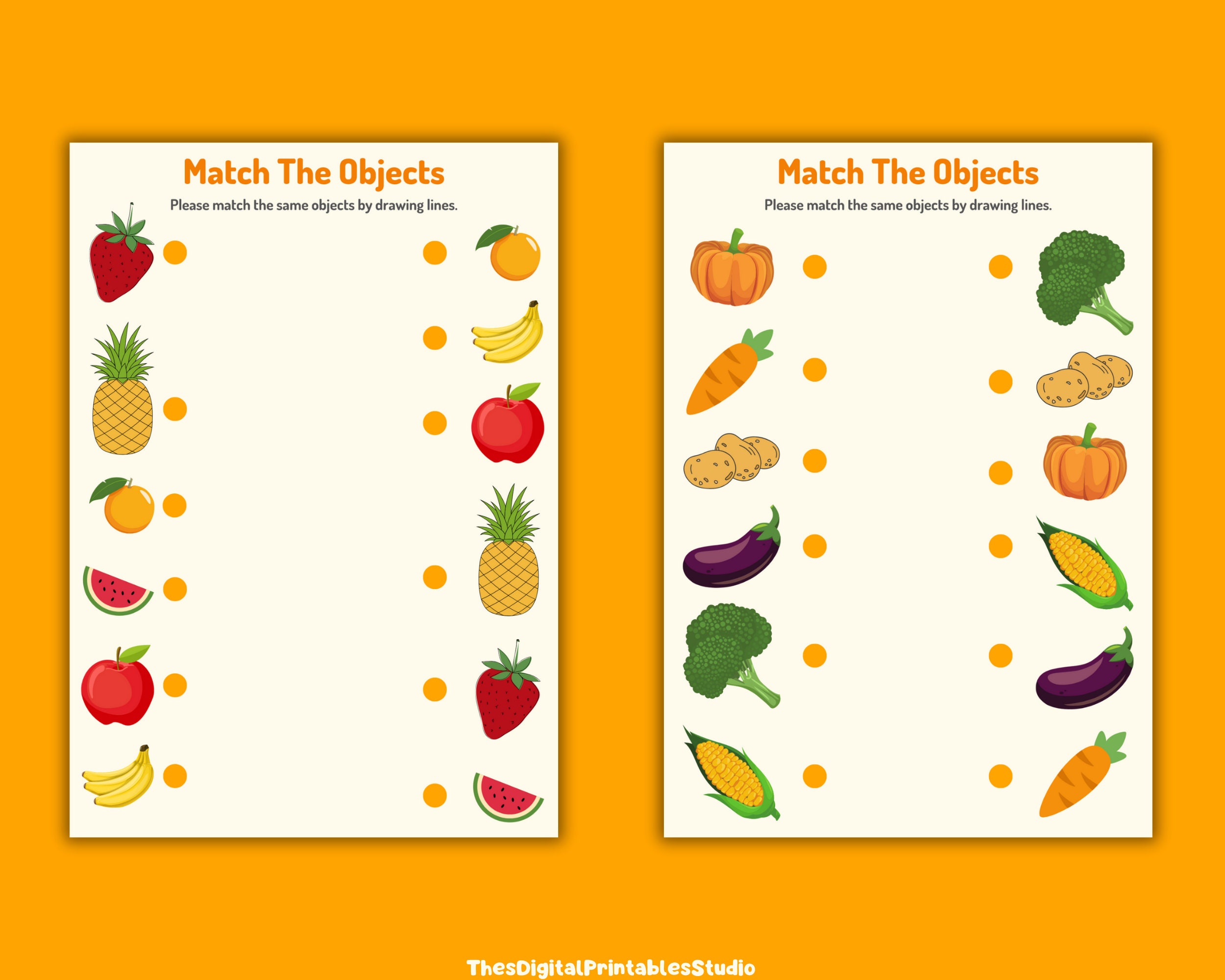 Printable Matching Worksheets, Match the Picture, Learn Matching ...