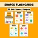 Shapes Flashcards Colorful Shapes Preschool Materials Homeschool ...