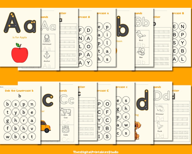 Learn Alphabet Activities Letter Alphabet A-Z, A-z Worksheets Alphabet ...