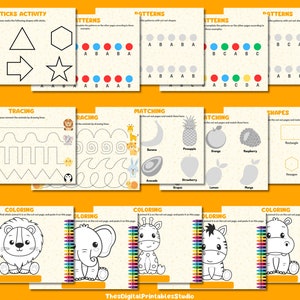 Learning Busy Book Printable Toddler Activities Preschool Pre-k Kids ...