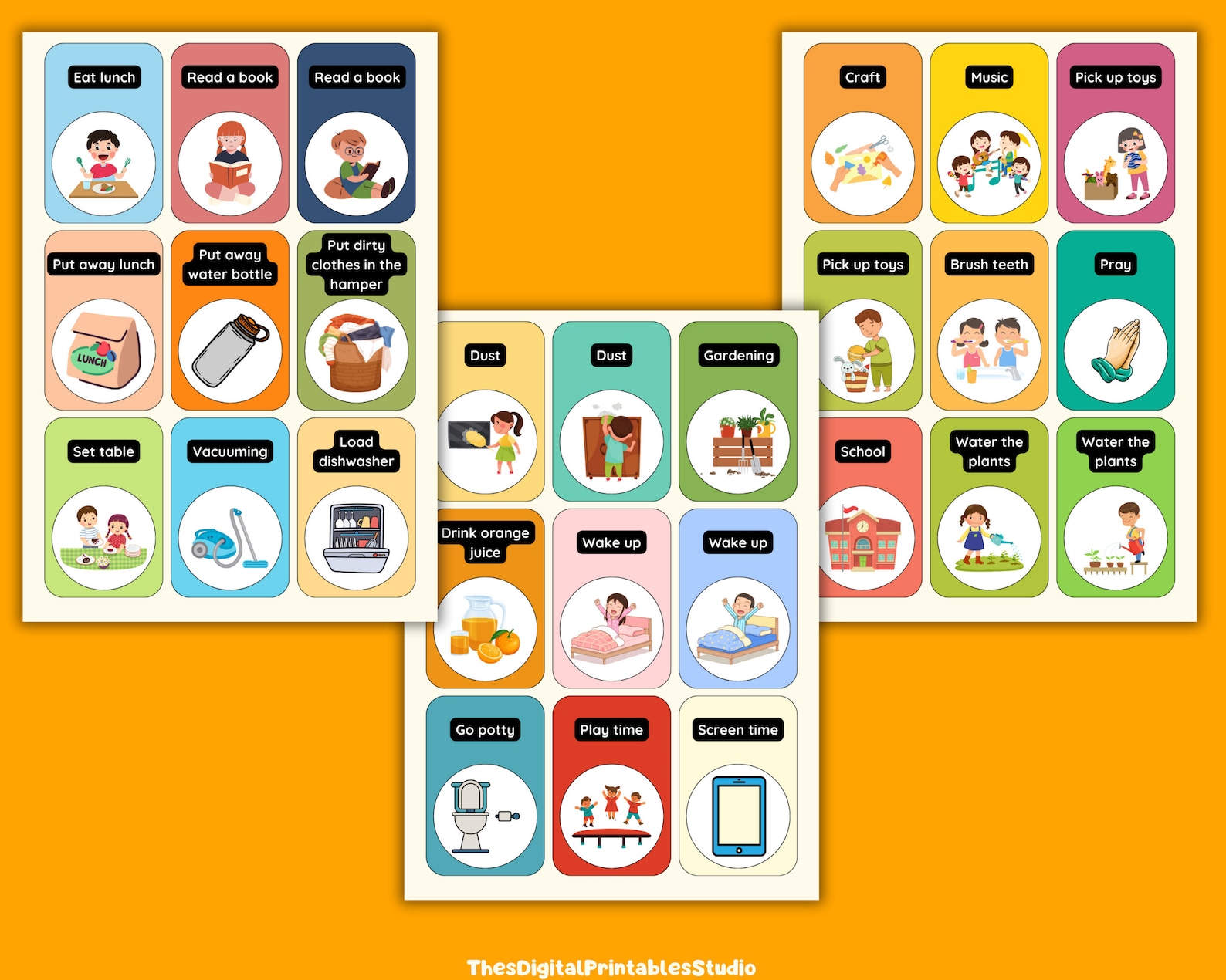 Daily Routine Cards Kindergarten Preschool Routine Chart Daily Rhythm ...