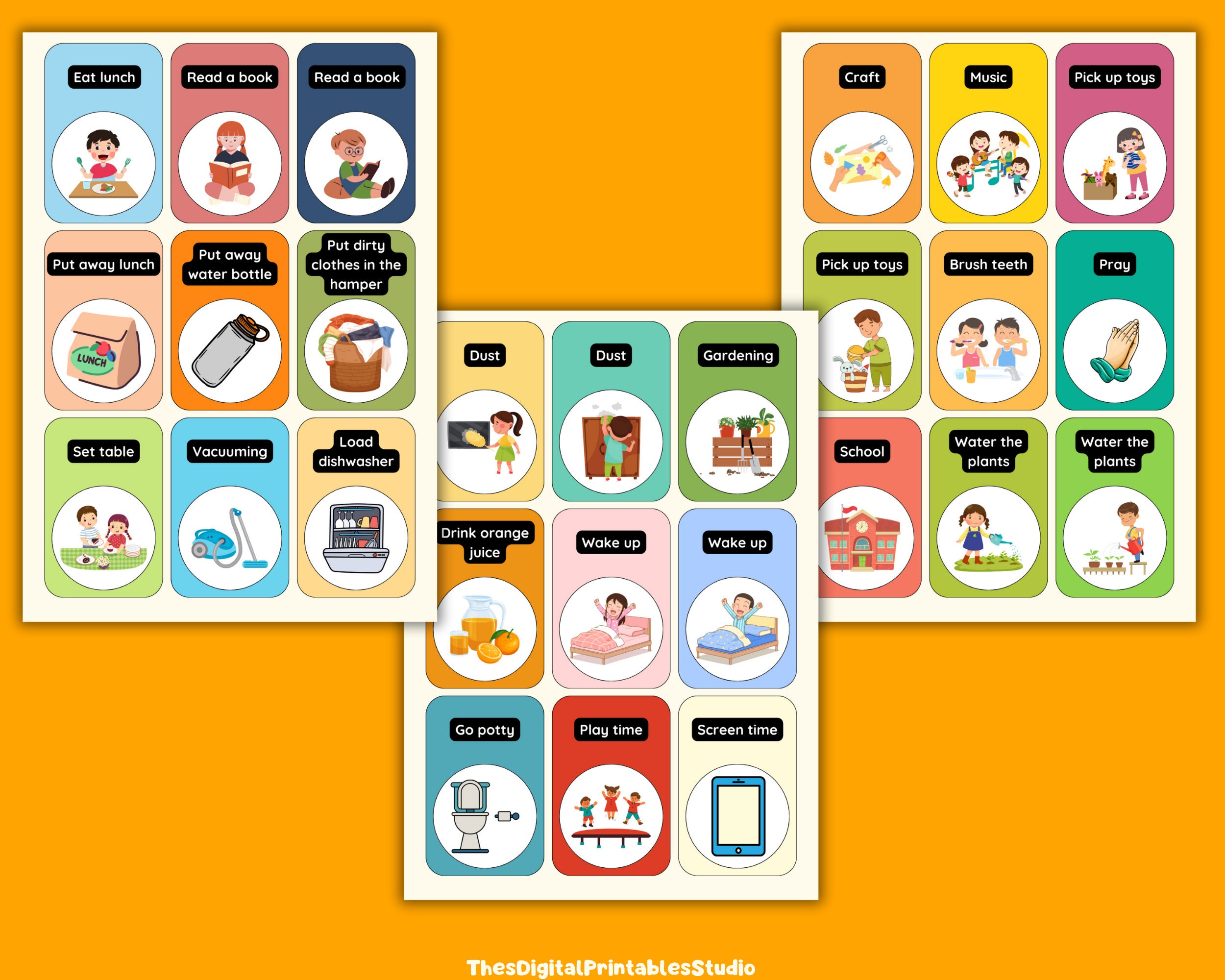 Daily Routine Cards Kindergarten Preschool Routine Chart Daily Rhythm ...