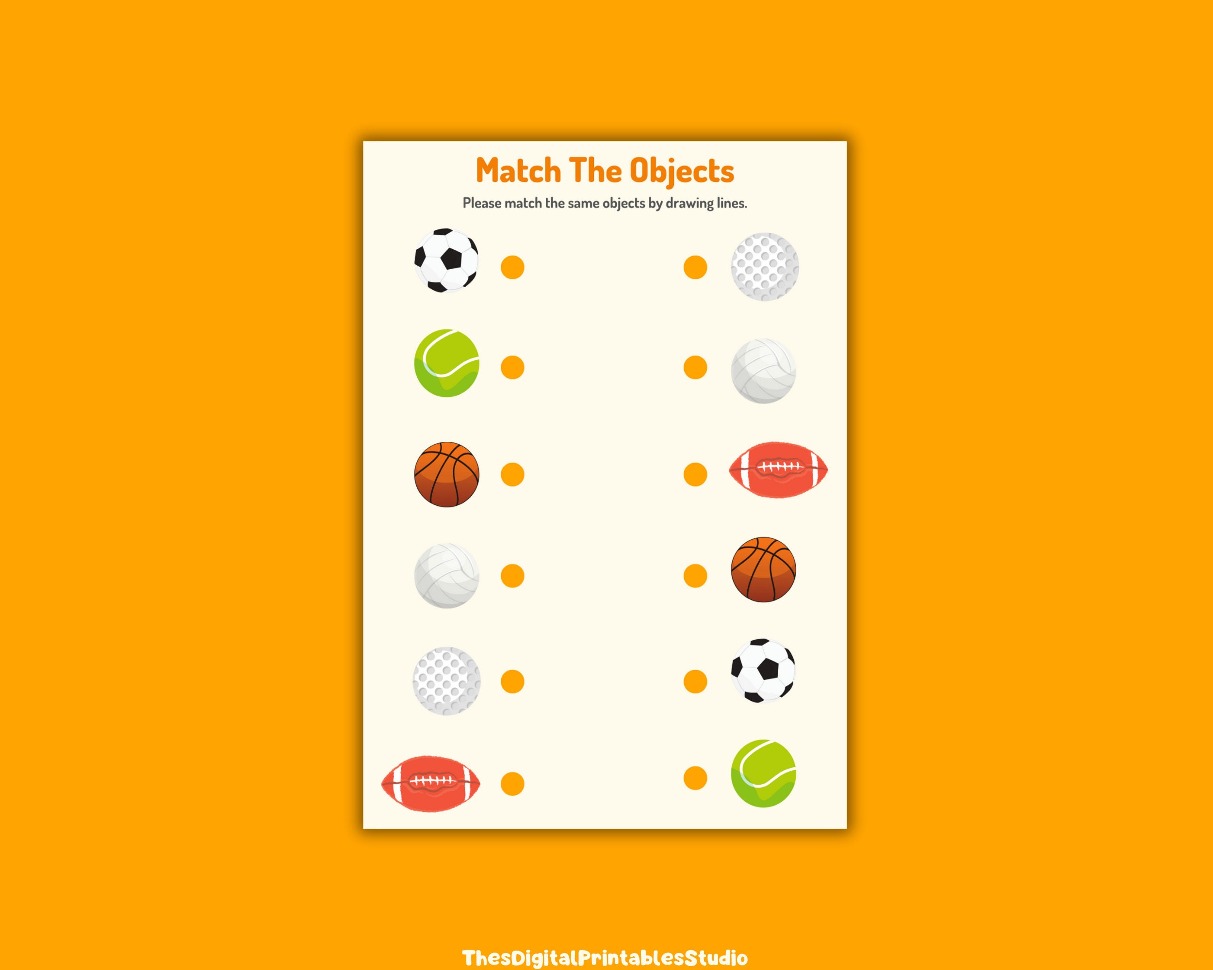 Printable Matching Worksheets, Match the Picture, Learn Matching ...