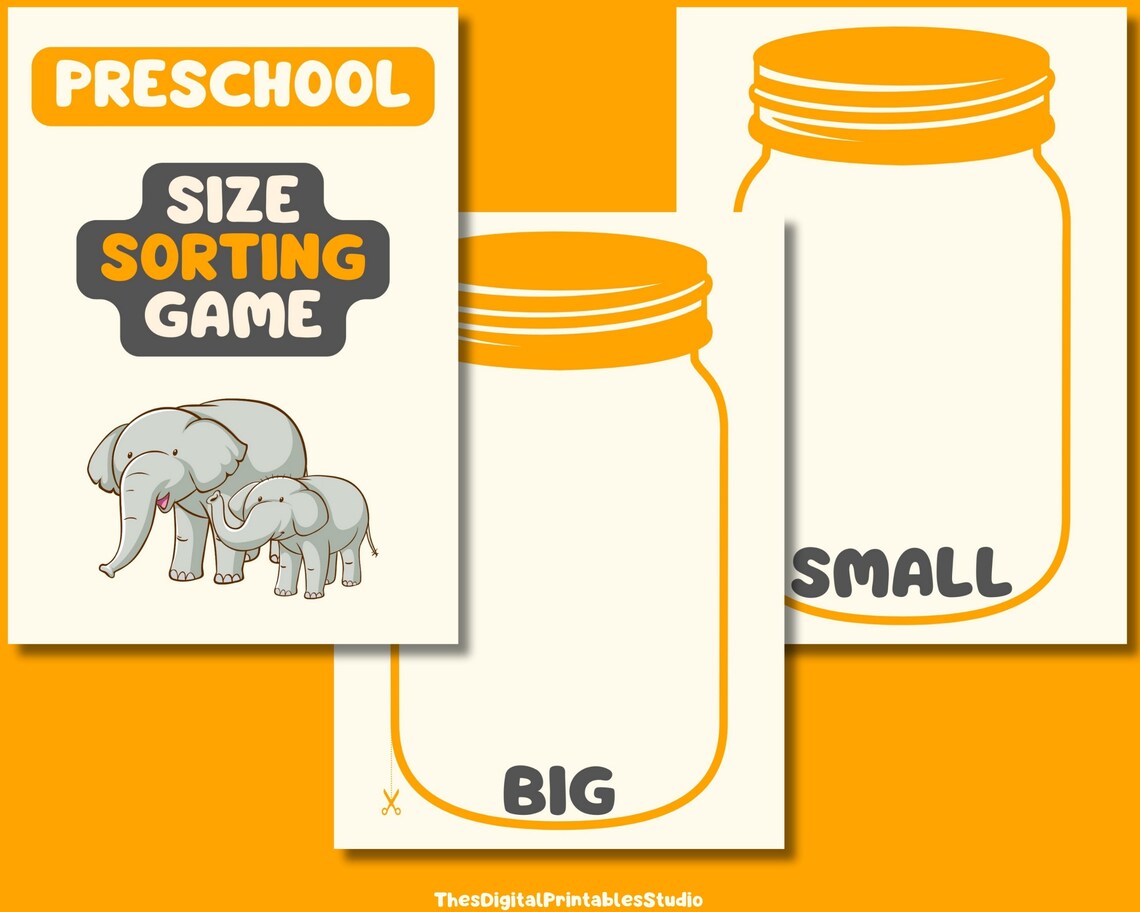 Printable Size Sort Activity Toddlers and Preschoolers | Sort Big ...