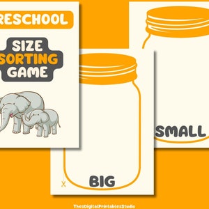 Printable Size Sort Activity Toddlers and Preschoolers | Sort Big ...