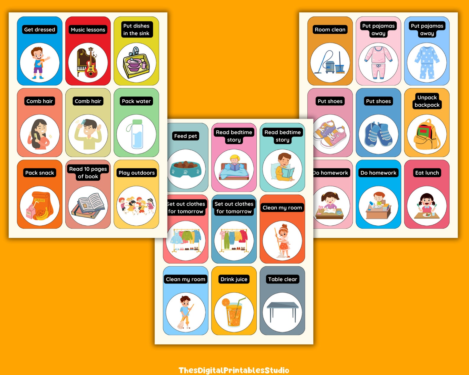 Daily Routine Cards Kindergarten Preschool Routine Chart Daily Rhythm ...