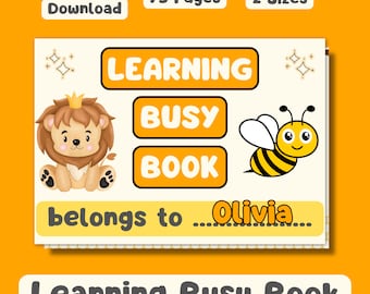 Busy Book Printable Toddler Activities Montessori Homeschool Resources ...