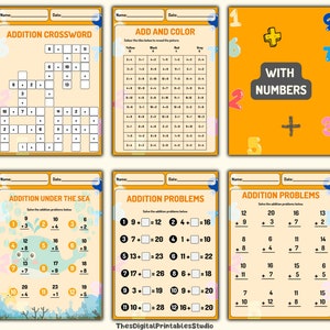 Math Worksheets Basic Math Exercises Printable Math Worksheets Addition ...