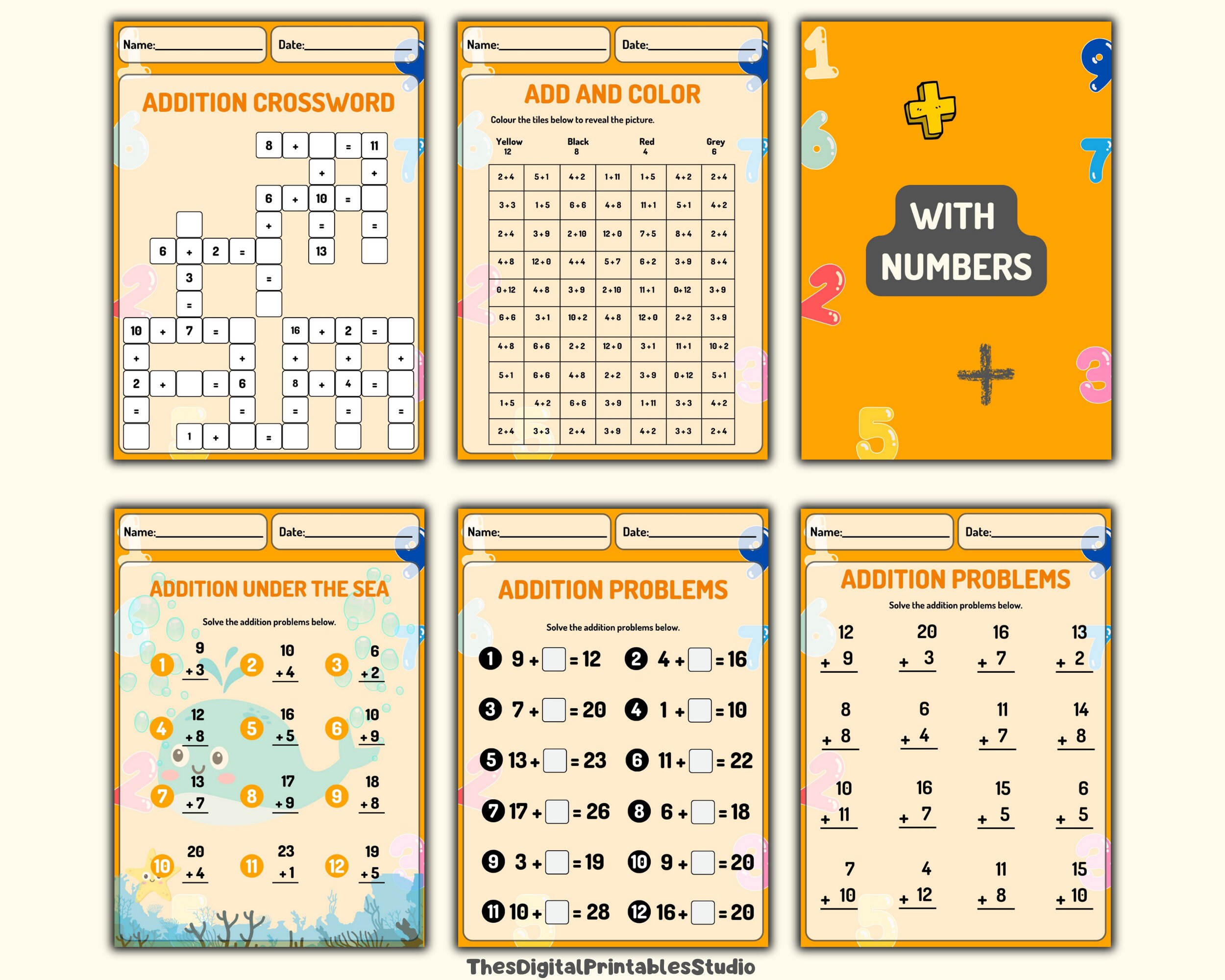 Math Worksheets Basic Math Exercises Printable Math Worksheets Addition ...