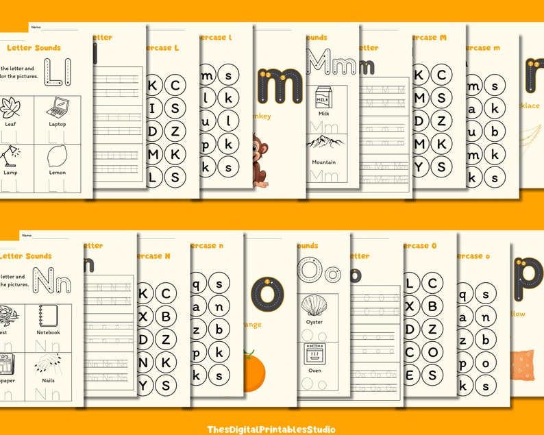 Learn Alphabet Activities Letter Alphabet A-Z, A-z Worksheets Alphabet ...