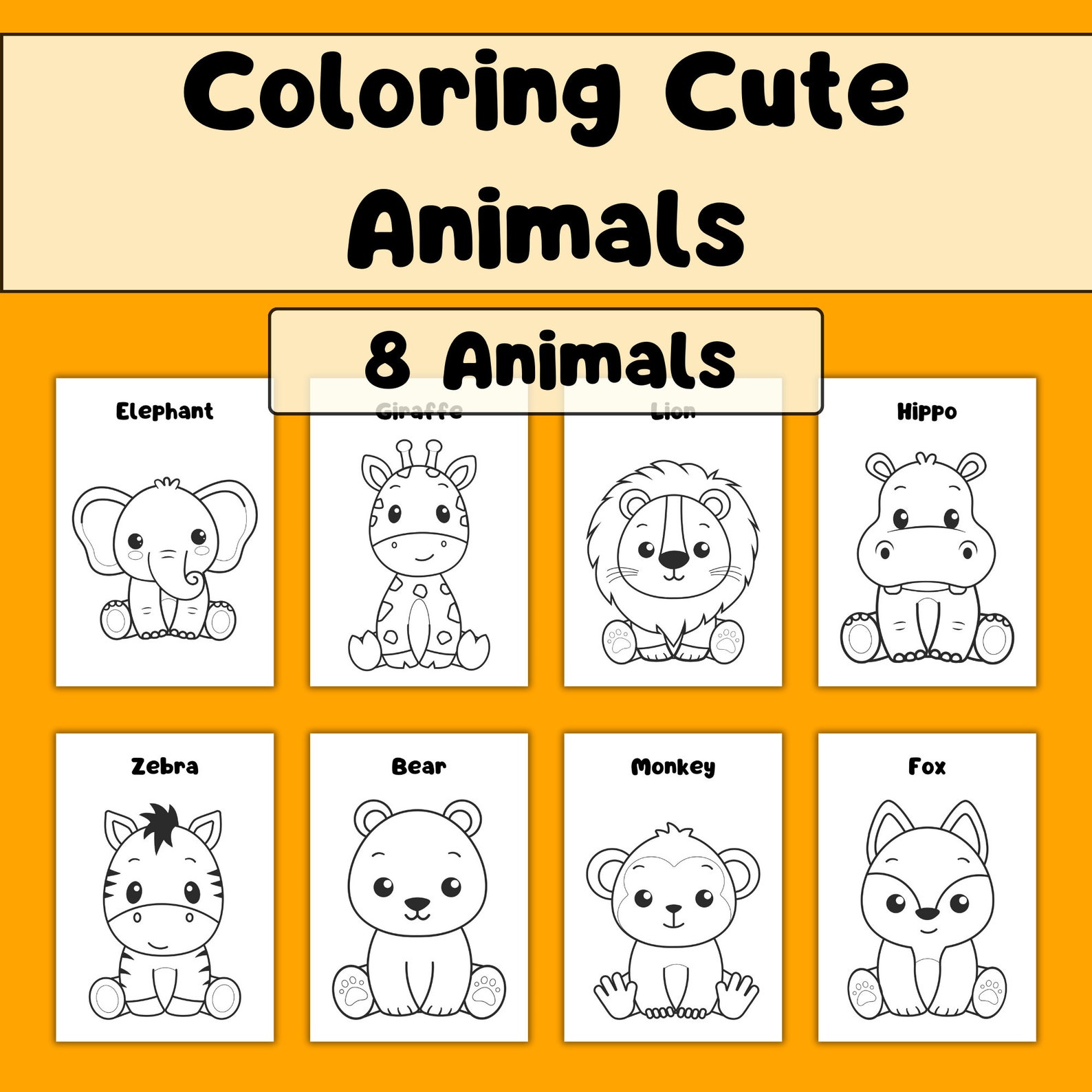 Cute Animals Coloring Pages Coloring Sheets Coloring Book Alphabet ...