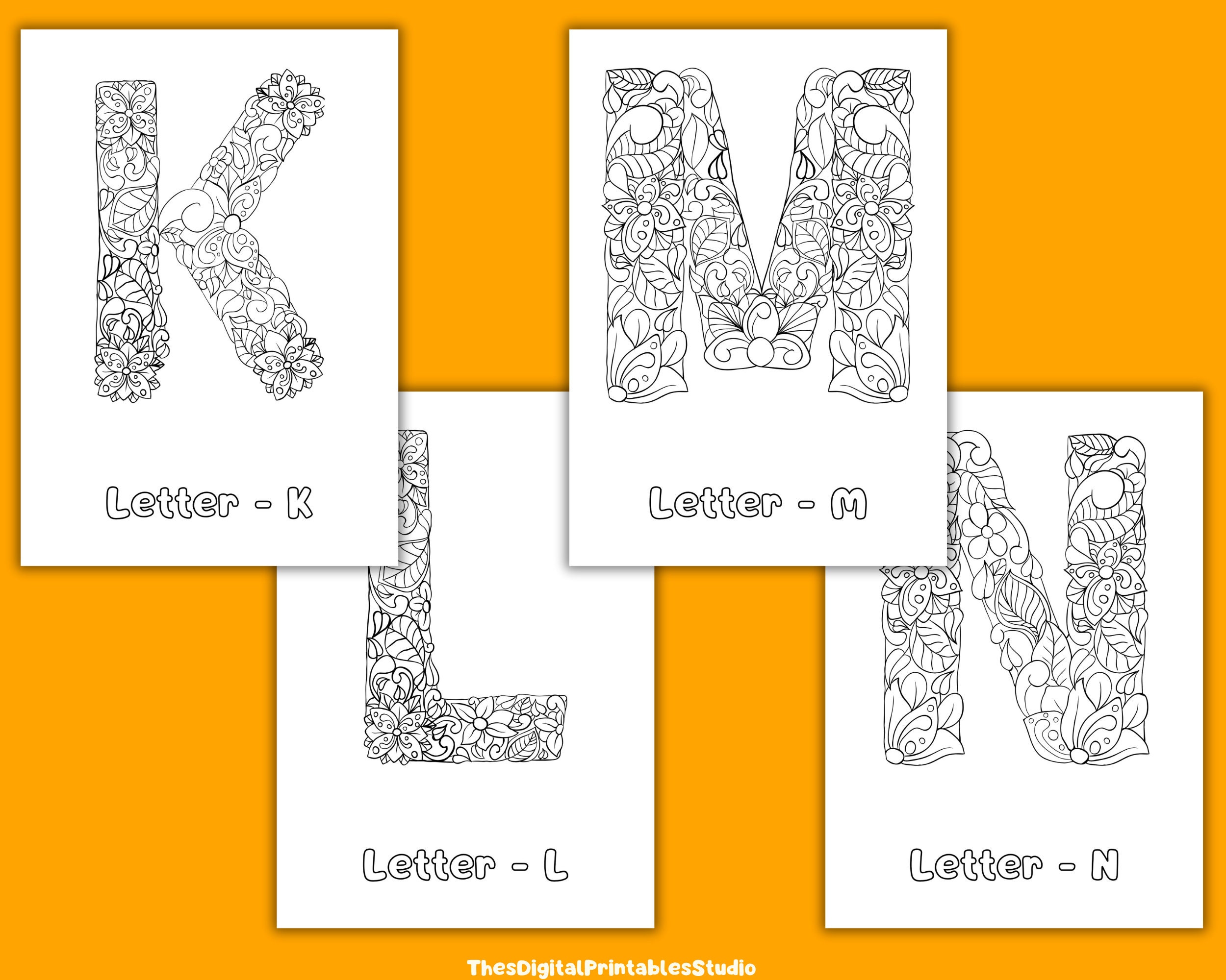 Alphabet Coloring Pages Coloring Letter Sheets Coloring Book Alphabet ...