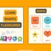 Shapes Flashcards Colorful Shapes Preschool Materials Homeschool ...