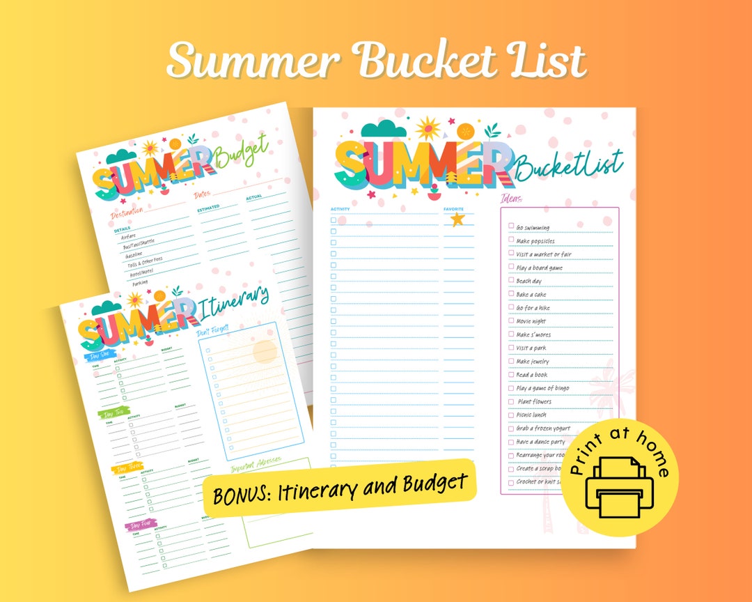 Travel Bucket List Cruise Planner, Girls Trip Itinerary Template ...