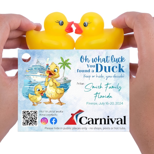 Personalized Carnival Duck Tags - Etsy