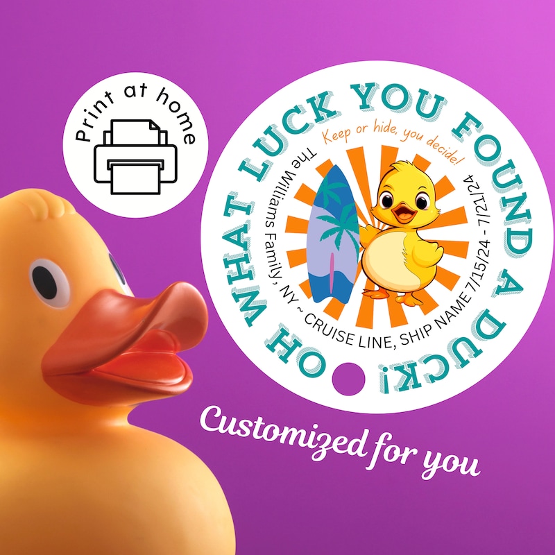 Cruising Duck Labels - Etsy