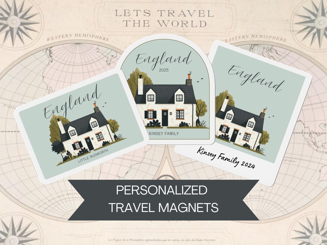 England Travel Gift, English Cottage Magnet, Custom Magnet ...